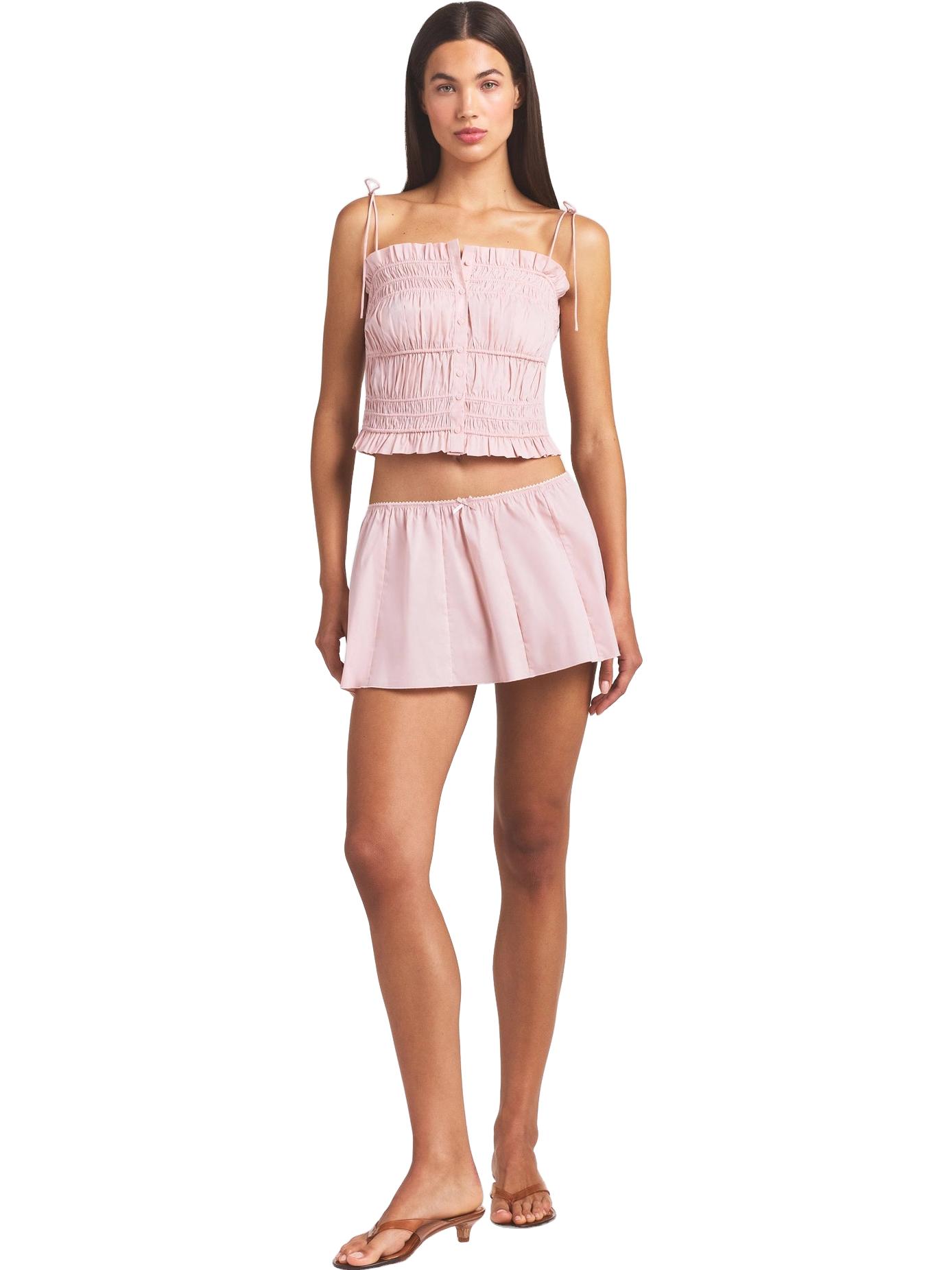SKIMS Poplin Mini Skirt with Bow Detail